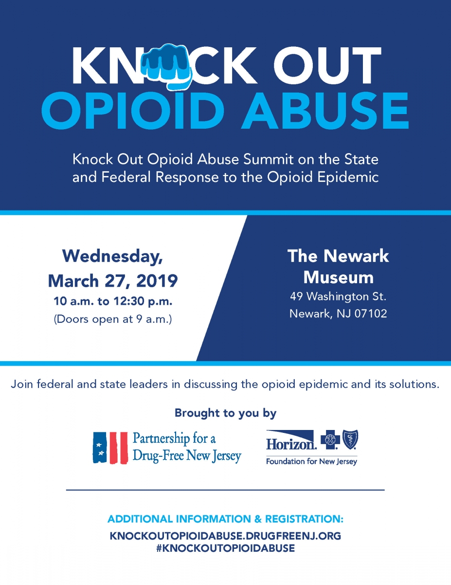 Drug Free NJ - Blog - Knock Out Opioid Abuse Summit on the State and ...